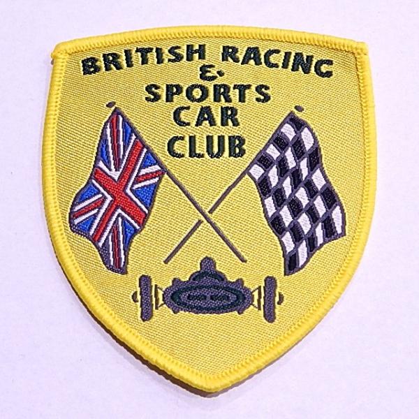 BRITISH RACING &amp; SPORTS CAR CLUBBRSCCクロスバッジサイズ（mm）：80*70裏面アイロンタイプC/B-53※ネコポス対応商品