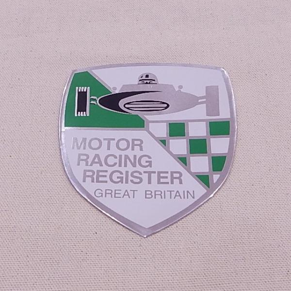 MOTOR RACING REGISTER GREAT BRITAIN 外貼りステッカータテ100mmヨコ85mm※レーシングカーの黒い印刷箇所にはがれが見られます。印刷はがれには個体差があります。RC103M