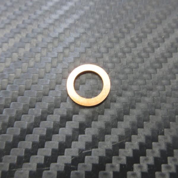 ブレーキホース 銅ワッシャー 内径3/8インチ ／ ROVER MINI素材：銅サイズ（ｍｍ）：内径約10（3/8インチ）、外径約15(5/8インチ）、厚み約1.3車種：ROVER MINI233220Aブレーキ・クラッチの油圧ライン、バン...