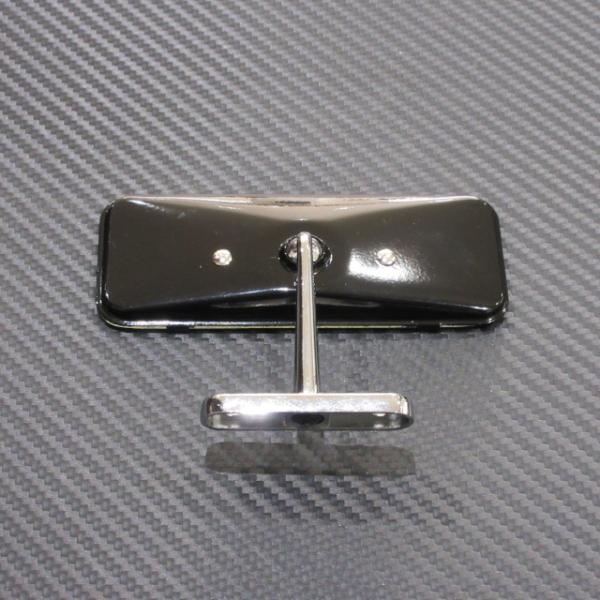 インテリアミラー ダッシュマウント ブラック スクリュー2本付き／ TR4,TR4AINTERIOR MIRROR.BLACK COVERD.SCUTTLE MONUNTED.カバーがブラックタイプのダッシュマウントインテリアミラー鏡面がフ...