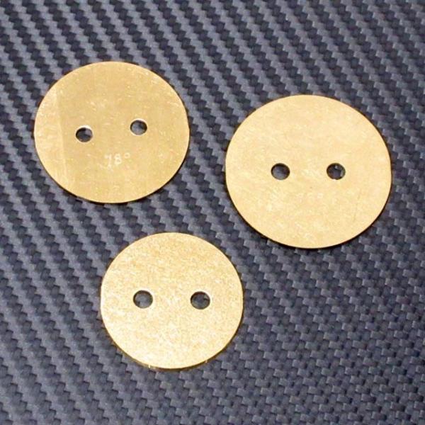 No.33バタフライバルブ　45DCOE用78°タイプ。写真は手前から40mm、48mm、45mm用です。価格は1枚です。