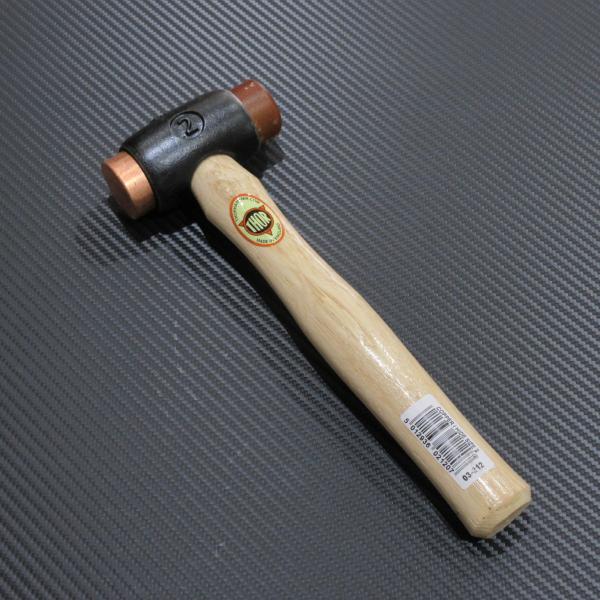 THOR HAMMER カッパー＆ハイドハンマー銅と皮のヘッドに木製の柄が付いたハンマーモーガンのスピンナー等に使用しますスピンナーノックオンハンマー全長：11.2インチヘッド面径：38mm重量：約1070gC27290