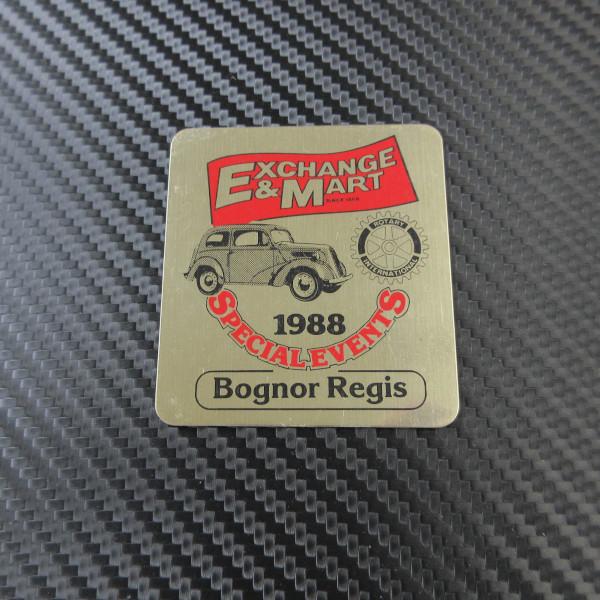 ロータリークラブカーバッジ EXCHANGE&amp;MART 1988 SPECIAL EVENTS ボグナー・レジスROTARY INTERNATIONAL /EXCHANGE&amp;MART 1988 SPECIAL EVENTS ...