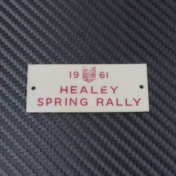 ヒーレー スプリング ラリー 1961 記念プレート1961 harley spring rally plateサイズ（mm）:32*75*2経年により傷みがありますご了承ください※ネコポス対応商品