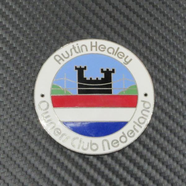 オースチンヒーレー オーナーズクラブ オランダ カーバッジAustin Healey Owners Club Nederland Carbadgeサイズ（mm）:直径70、厚さ2入荷時からの小傷等あります状態には個体差がありますご了承ください