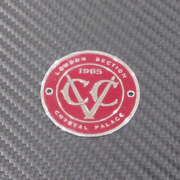 THE VETERAN CAR CLUB V.C.C 1965 LONDON SECTION CRYSTAL PALACE カーバッジ ベテランカークラブ 1965 ロンドンセクション クリスタルパレス カーバッジデットストック品ですサイズ...