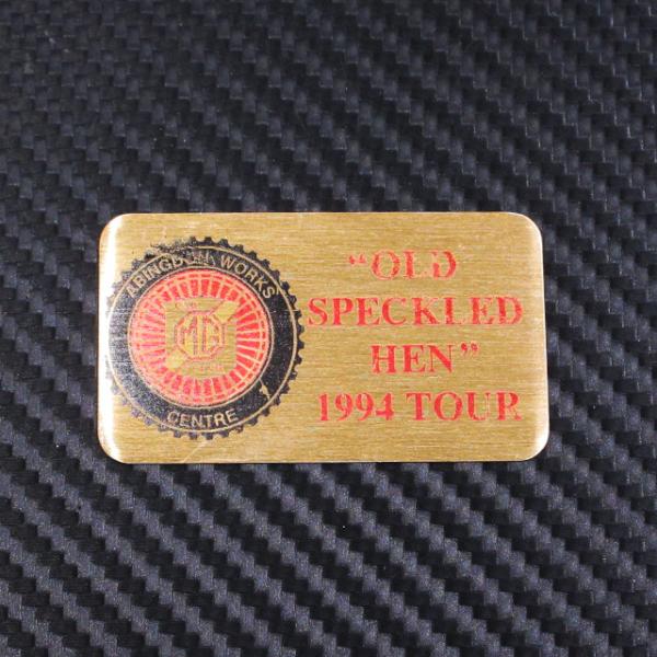 MGカークラブ アビンドンワークスセンター OLD SPECKLED HEN 1994 バッジMG CAR CLUB ABINGDON WORKS CENTRE OLD SPECKLED HEN 1994 BADGE NOSサイズ(mm)：...