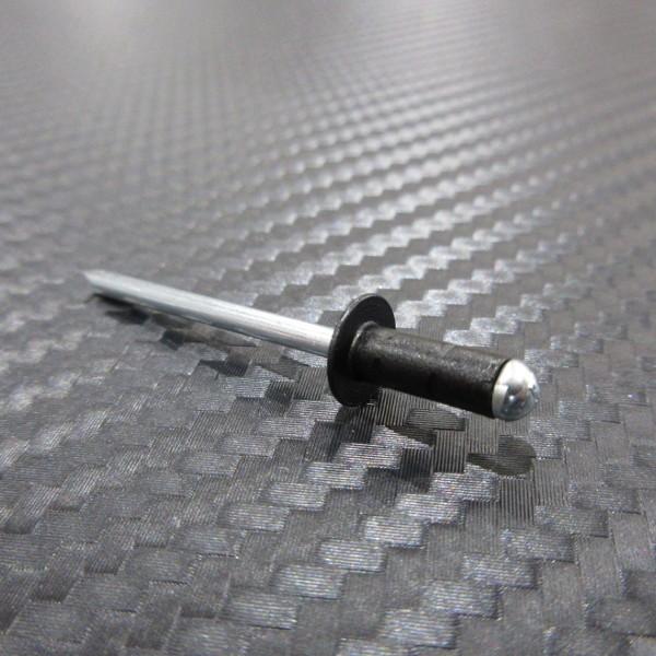 ケーターハム 純正 ブラインドリベット 1/8" x 0.51"  ロングブラックRIVET.1/8×0.51"LONG.BLACK丸頭黒樹脂品番：1610-01049※表示は1本の価格です