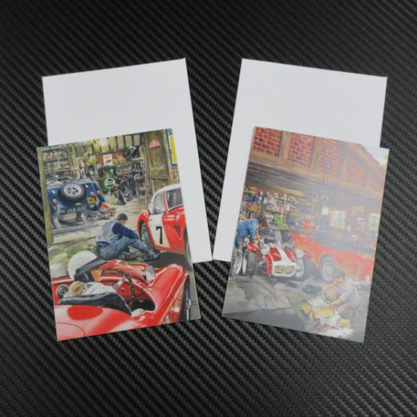 ブランクカード モーガン・ケーターハムBLANK CARD MORGAN/CATERHAM サイズ（mm)タテ148*ヨコ105裏面MORGAN"getting Ready to Race"CATERHAM"Tweaking the cat...