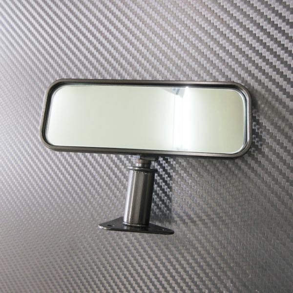 インテリア リアビューコンベックスブルーミラー /ブラックINTERIOR REAR VIEW MIRROR.鏡面(mm)：44*128*5ベース三角形（mm）：50*50*51全長高さ100*横135*50ミラーカラー：ブルー　cONVEX