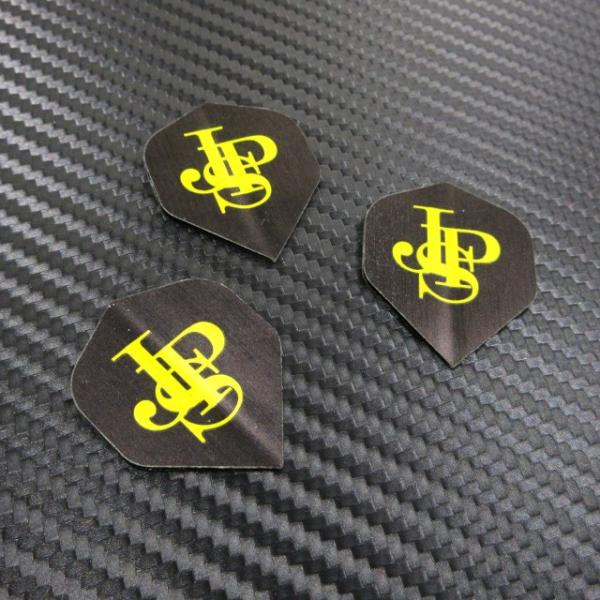 JPS ダーツ用フライト 羽 3個セットJhon Player Special Darts FlightJPSロゴ入りフライトの3個セットです羽は開くと4枚になりますサイズ(mm)：45*35経年により色のカスレなど若干の傷みがあります状態...