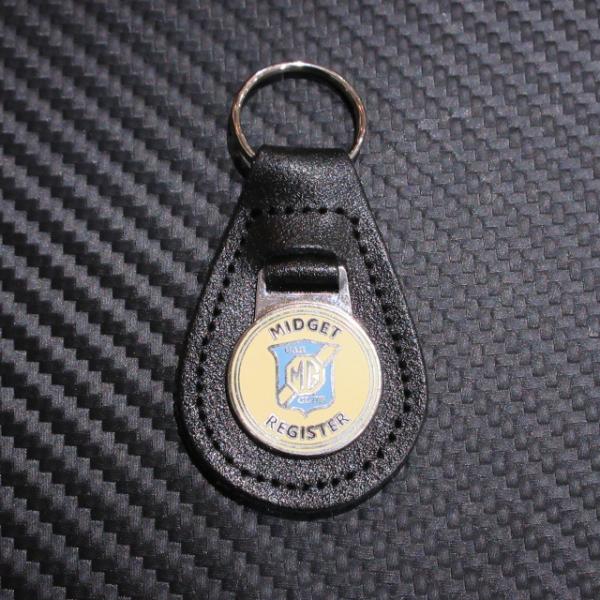 エムジー カークラブ ミジェットレジスターMG CAR CLUB MG MIDGET REGISTER ドロップ形メダルサイズ（mm）：全長80　・レザー部分サイズ（mm）：63*40*4リング内径（mm）：20※ネコポス対応商品23