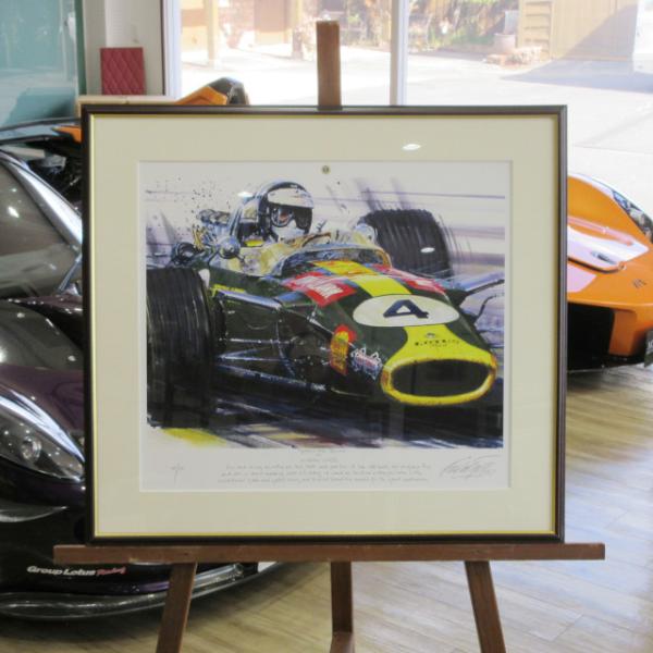 Green and Yellow ／ Jim Clark 額装済1968年の南アフリカGPでジム・クラーがク25回目となる最後のグランプリ優勝を果たしたワンシーンです。ジム・クラークがグランプリに出場するのはこれが最後であり、ロータスがブリ...