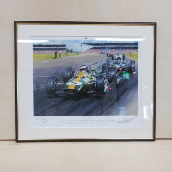 Clark in Control - British G.P. 1965 ／ Jim Clark - Lotus33B1965年のイギリスGP。3位スタートのホンダのリッチー・ギンサーがホンダのパワーでポールポジションのジム・クラークを抑え...