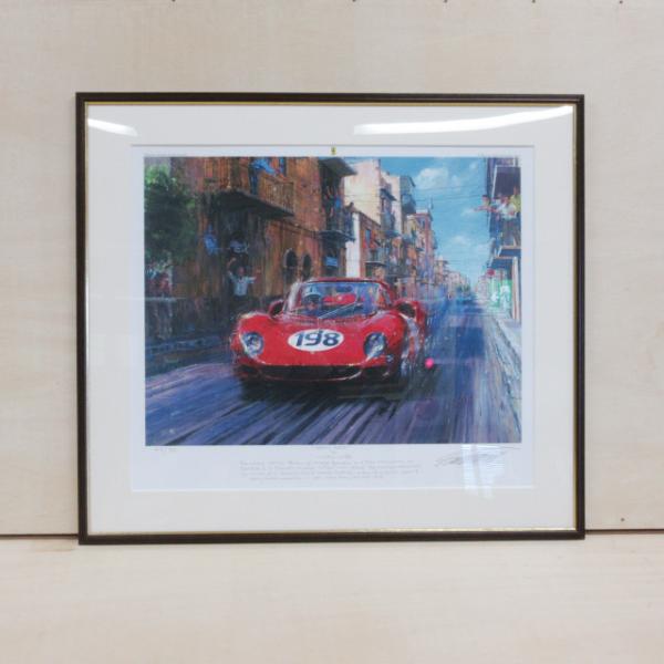 Seeing Red - Targa Florio 1965 - Nino Vaccarella Ferrari275P2／ 額装済「Targa Florioの英雄」と呼ばれたシチリア出身のレーシングドライバーニーノ・ヴァッカレッラが、初め...