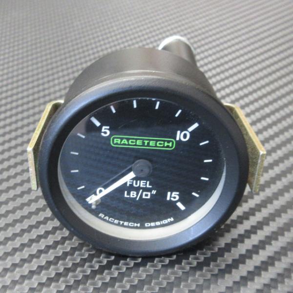 RACETECH 燃料圧力ゲージ /スケール0-15psiRACETECH fuel pressure gauge品番：PI5BLサイズ（mm）本体径 52リング外径 57スケール：0-15psiバックライト点灯クラシックなデザインで文字盤...