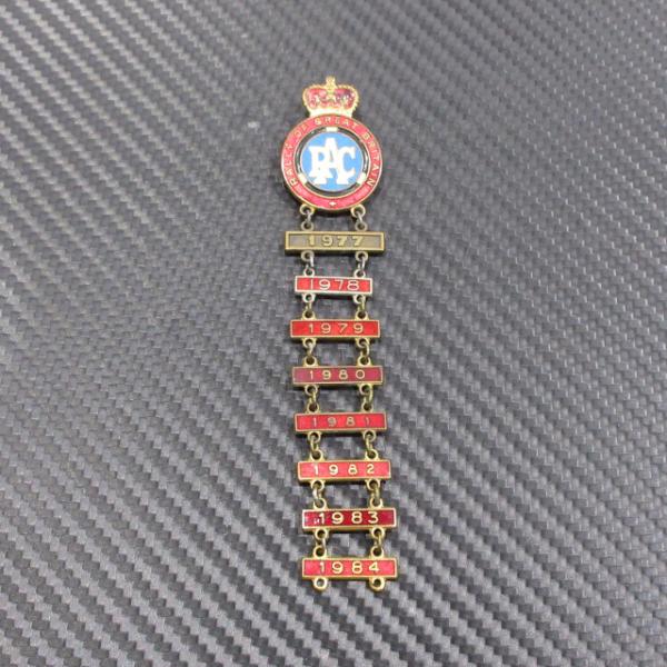 RALLY OF GREAT BRITAIN RAC エナメル ピンバッジ 1977-1984RAC ラリーオブグレートブリテンのヴィンテージピンバッジですエナメルが美しい逸品ですサイズ（mm）：全長140、幅28、厚み2（年号プレート含む...