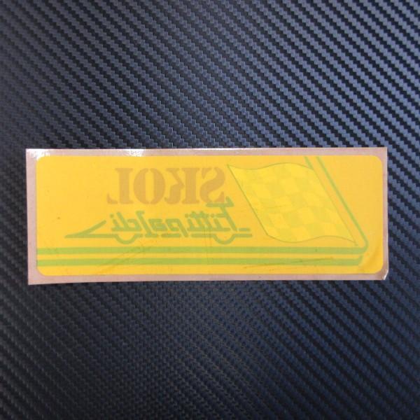 【Peter Warrコレクション】貴重な当時物の希少ステッカーSKOL Fittipaldiスコール フィッティーパルディー　チェッカーフラッグサイズ(mm):70*190塩化ビニールステッカーデザインはACAJ-pw-9と同デザインです...