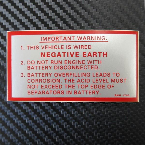 警告ステッカーIMPORTANT WARNING サイズ(mm):53*100外貼り用ステッカー