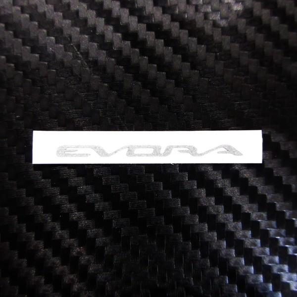 ロータスエボーラ　サイドマーカー用デザインステッカーサイズ：EVORA 45mm*3mmベーズ楕円　58mm*10mmカラー：EVORA 文字色　シルバーベース　黒ベースの上に文字を貼り仕上げます。エボーラ サイドマーカーサイズサイドマーカ...