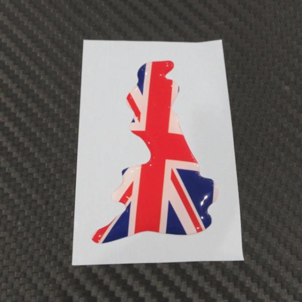 Great Britain グレートブリテン島 ユニオンジャック柄 3DステッカーLiquid Resin Great Britain stickerサイズ(mm):71*41外貼り用※ネコポス対応商品