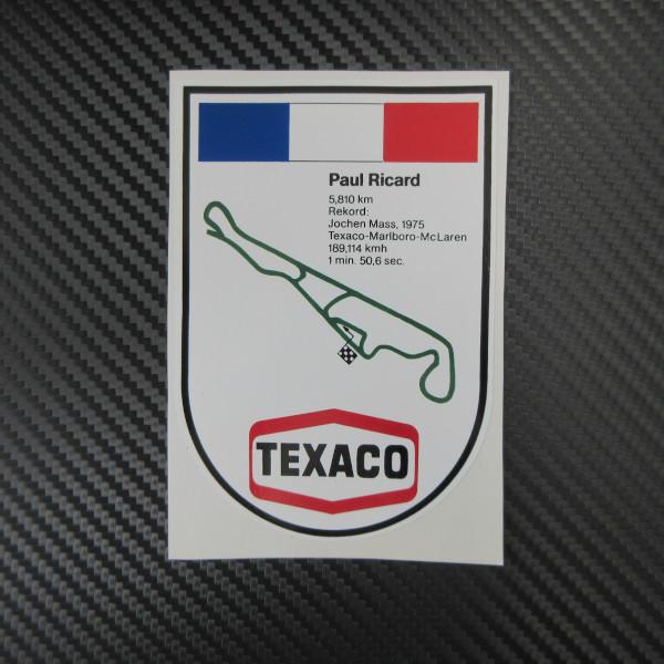 TEXACO ポールリカールサーキット　外貼りTEXACO /Paul Ricardサイズ（mm）タテ：130ヨコ：90※ネコポス対応商品