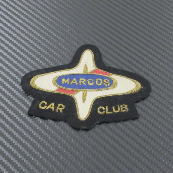 NEW OLD STOCKマルコスカークラブ クロスバッジMARCOS CAR CLUB CLOTH BADGEサイズ（mm）：100*100※経年により若干の傷みがあります　ご了承ください※ネコポス対応商品