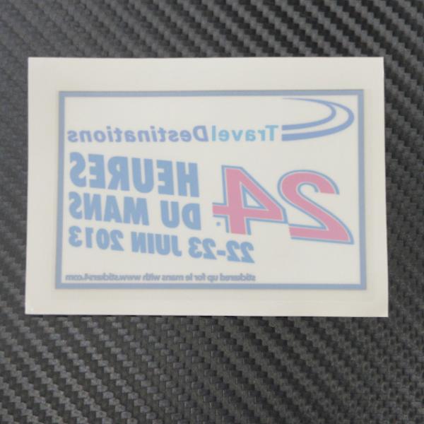 ル・マン24時間　2013 フランス　内貼りステッカー 四角　水貼りTravel Destinations 24 Heures Du Mans 2013 Juin 22-23サイズ（ｍｍ）70*105ビニール素材　2013年ル・マン24時間...