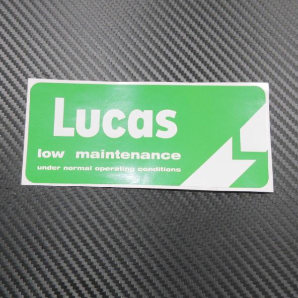 ルーカス LUCAS low maintenance Battery グリーン 表示ステッカータテ75mmヨコ172mmLUCAS low maintenanceunder normal operating conditions外貼り用ST369