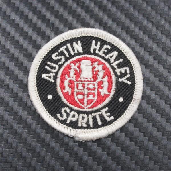 AUSTIN HEALEY SPRITE クロスバッジ 丸形cross badgeサイズ（ｍｍ）:径50*厚み1.5アイロン接着のりなし※ネコポス対応商品