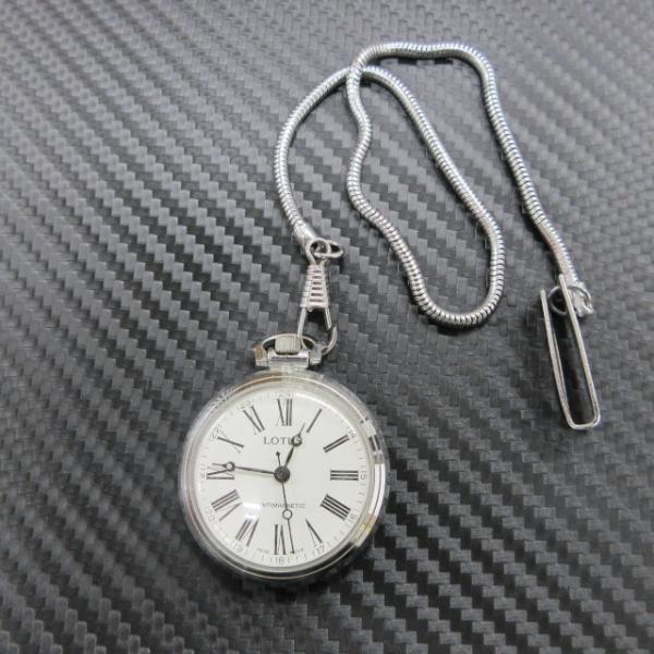 ロータス　懐中時計 ポケットウオッチLOTUS POCKET WATCH機械式手巻きストップウォッチカラー：クローム外径（mm）：40厚み（mm）：13重量：50ｇLOTUSANTIMAGNETICSWISS MOVT手巻きリューズ巻きクリ...