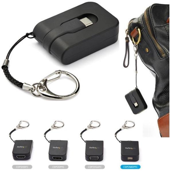 USB-C-Mini DisplayPortポータブルアダプタ。USB Type-Cポート搭載ノートパソコンその他デバイスを4K対応のMini DisplayPortモニタ/ディスプレイに接続します。着脱式のキーホルダーリングでノートパソコ...