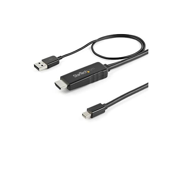 HDMI-Mini DisplayPort アクティブ変換ケーブル(2m オス-オス)。ノート/デスクトップPC、Blu-rayプレーヤ、カメラなどのHDMIビデオソースをMini DisplayPort(mDP)対応のディスプレイに接続し...