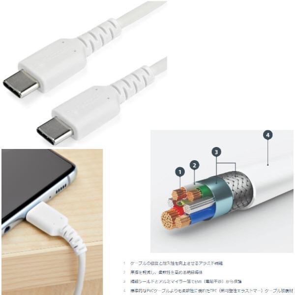 モバイル端末の日常的な充電・同期に耐える高耐久性USB-Cケーブル。Thunderbolt 3ポート互換の丈夫なケーブルは、業務用として、また個人機器用としても最適な製品です。このUSB-Cケーブルは、アラミド繊維で補強されています。伸張に...