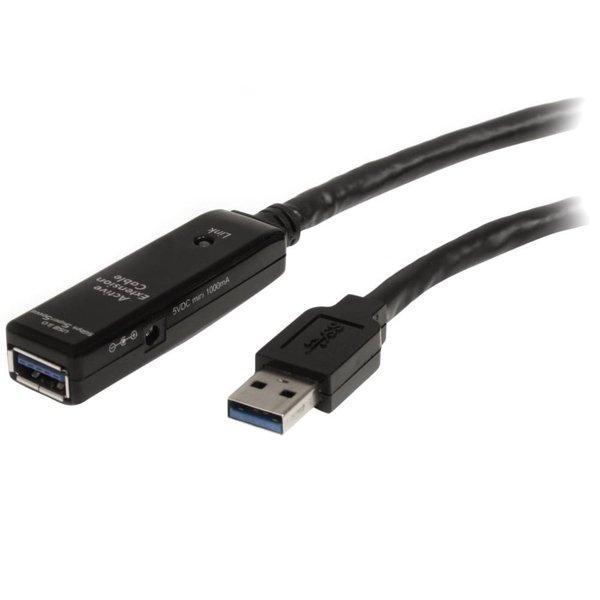 3m USB 3.0アクティブ延長ケーブル。一端にUSB type-Aオスコネクタ、もう一端にUSB type-Aメスコネクタがついており、最長3mの距離でUSB 3.0デバイスをアクティブ延長します。このUSB 3.0アクティブ延長ケーブ...