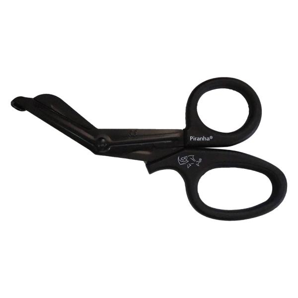 ピラニアのようなノコギリ歯がしっかり喰い付き、ブーツやデニムでも簡単に切れる。サイズ：約18cm重さ：約61g