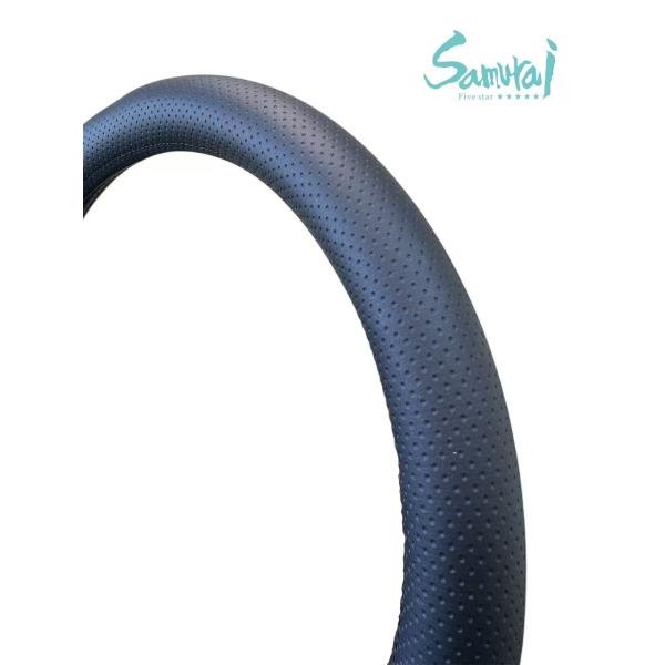 ハンドルカバー　手に馴染みやすく、軟らかめの素材。スポーティーなディンプル仕様。こちらの商品は【2HL】サイズ【パンチングディンプルブラックステッチ無し】ですグリップ感UP　運転しやすさも向上！ハンドルを傷や汚れから守る！