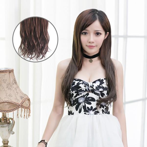 人気no.1襟足ウィッグの2倍ボリューム！重めロングカールがおしゃれ。ボリューム感のメリハリをつけるのが、大人魅力も!!ゆる巻 EX21[素材]  耐熱ファイバー  [サイズ]ゆる巻き 長さ仕上げ約55cm／幅 約28cm[特徴]  韓国製...