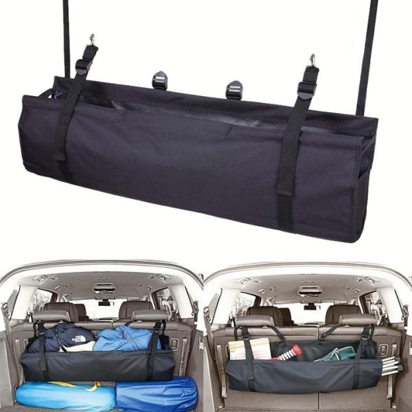 「車内の収納に」空間を有効活用できるラゲッジルームバッグです。後部座席のヘッドレストに括りつけるだけで簡単に設置が可能です。工具不要で設置できるので、DIY初心者の方でもスムーズに取り付けられます。「省スペースで便利」場所を取りがちな傘・靴...