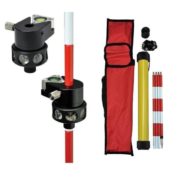 ・中心のズレもなく認識精度も高い・コンパクト、超軽量[仕様]プリズム径：12mmφ×7個プリズム定数：+2mm使用ピンポール：9mmφ気泡管精度：40″サイズ：46×51mm[付属品]360°ミニプリズム（水準器付）精密ピンポール 30cm...