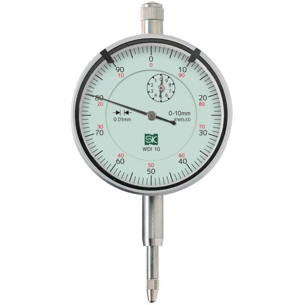 ●平面の凸凹、工作物の取付の良否、軸の振れ、直角度等の変異測定に●目量0.01mmの最も一般的なダイヤルゲージです。●リミット針を装着●軸受部に宝石軸受を使用しています●目盛板は緑色●裏フタは、平タイプと耳金付タイプの2種類を付属しています...