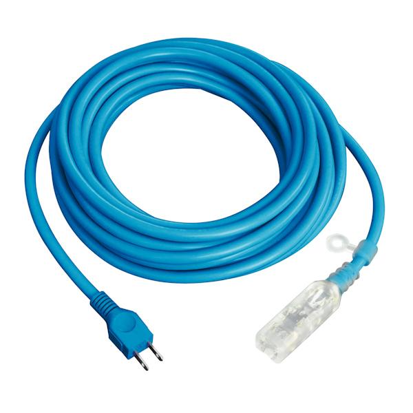 ●光るから通電確認できる。●ソフトタイプ＆スケルトン4つ口コンセント。●日本製。15A　5M。[仕様]カラー：ブルー