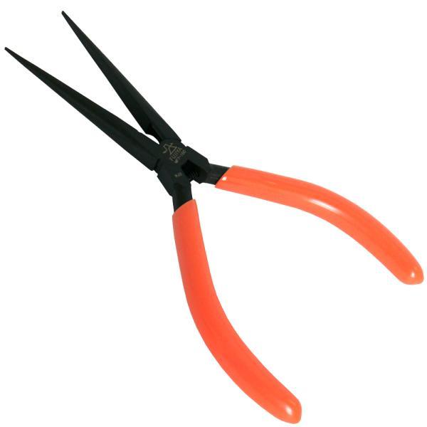 ・電子部品のハンダ付けや精密作業、狭い場所での配線作業などに。・ビーズアクセサリー、ハンドクラフト、模型製作、金属細工などのホビーに。＜特長＞・細く長い先端形状で精密な作業に最適。・高精度加工なので先端でしっかり掴め、ピンセットの代わりに使...