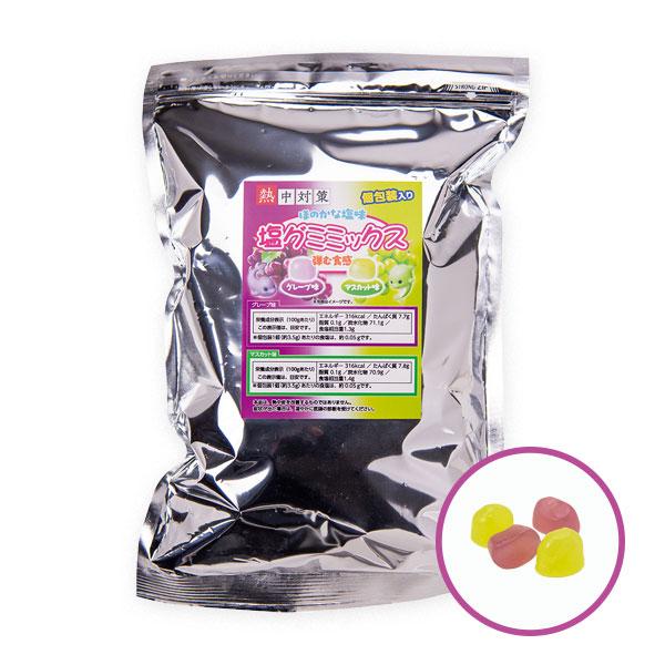 ランドアート オリジナル商品です・塩タブレットや塩飴とは違った、弾む食感のグミで塩分補給・時間がない時でも、すぐに食べられる・携帯しやすい個包装タイプ・グレープ味と、マスカット味の2つの味が楽しめる[仕様]250g袋入り100gあたりの栄養...