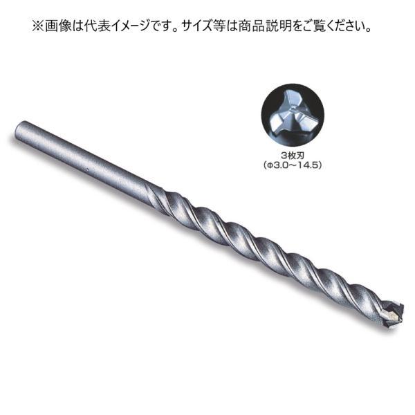 回転のみでブロック、モルタル、普通タイルの穿孔が可能。【用途】ブロック、モルタル、普通タイル等への穴あけ作業に。[仕様]刃先径：Φ4.0全長：100mm有効長：50mm刃数：3適合電動機：電気ドリル(回転専用でお使いください)