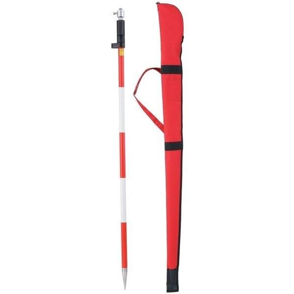 ワンタッチで伸縮ロックできるプリズムポール。石突とプリズム重量バランスが良く持ち運び楽々。■特徴：・ワンタッチスライドロック機構。・2.5インチプリズムも着脱自由な先端5/8インチアダプタで装着できます。・20cm赤白表示。■仕様：・1段目...