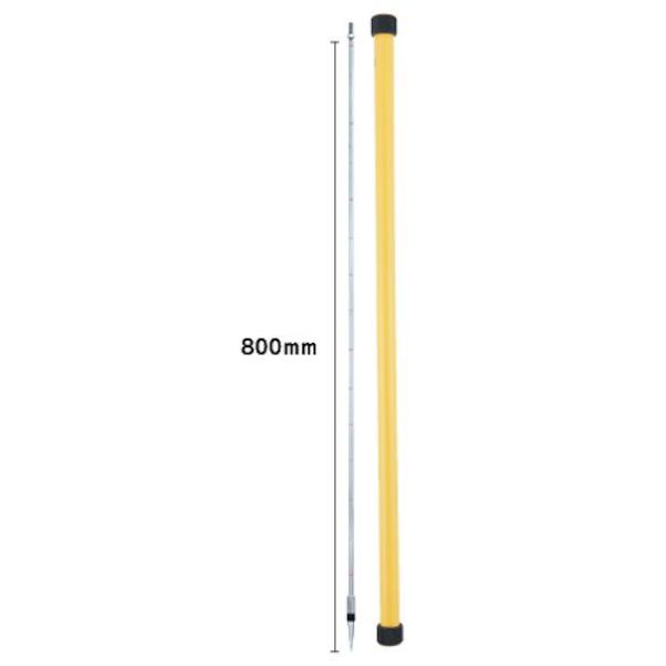 ●直径6mmのDMピンポール (トプコン・ソキア杭ナビ用360°プリズムATP2Sに対応)●5cmピッチの溝付●最下部プリズム設置でプリズム高10cm■仕様材質：ステンレス溝ピッチ：50mm(赤溝100mm)長さ：830mm重量：約195g...