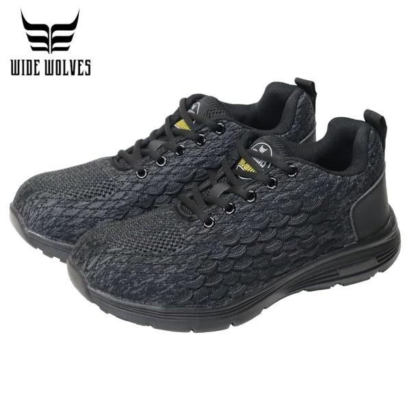 通気性の良いストレッチニットでフィット感がUP鋼鉄先芯の耐圧迫性能のと耐衝撃性能は自社基準を有しています。軽量EVAハニカムインソールを採用。軽くてクッション性がよい。[品質] アッパー：ポリエステルニット先芯：鋼鉄先芯ライニング ：ポリエ...