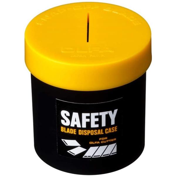 折る刃式カッターナイフの刃を確実に処理できるので安心。ケース（下部）に再生プラスチック材（100%）を使用。刃がいっぱいになったらケースごと廃棄していただく使い捨てタイプです。特大H型刃には対応しておりません。品番：133K