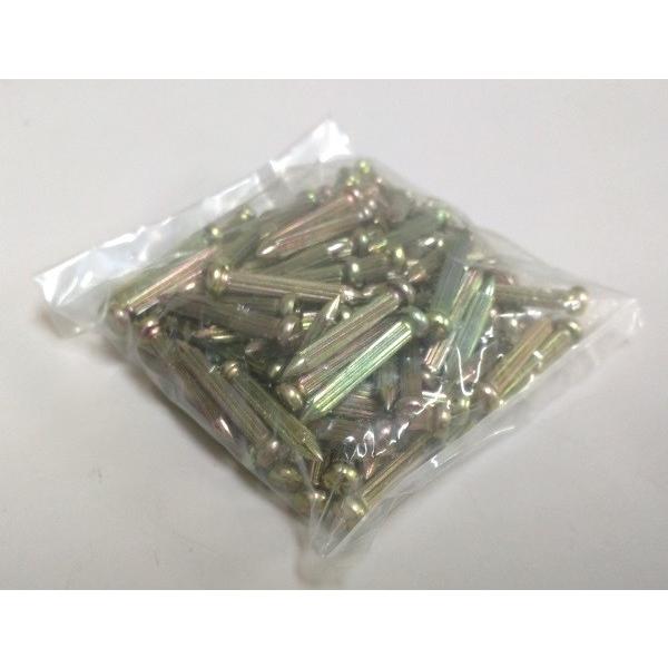 【仕様】NO.01 コンクリート用数量：100本入　色：ゴールドL=27mm対応プラ座 No.2